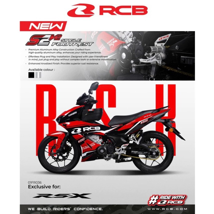 ORIGINAL RACING BOY S2-V2 FOOTREST RACING HONDA RSX RS-X /WINNER-X RCB ...