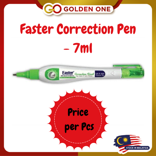 Faster Correction Pen 7ml/修正笔 - CFF 727 (Price For 1 Pcs) School Office ...