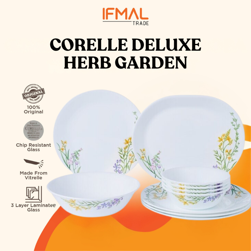 Corelle Loose Herb Garden (Dinner/Luncheon/Bread/Serving Plate/Noodle ...