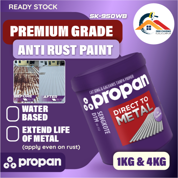 【Ready Stock】PROPAN - COATING DIRECT TO METAL SENGKOTE DTM Zinc/ Zinc ...