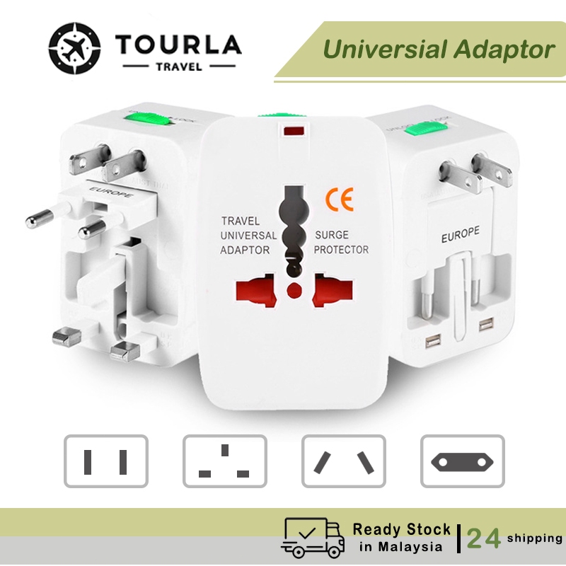 Portable Plug Socket Universal Acceptable Travel Adapter 2 Pin ...
