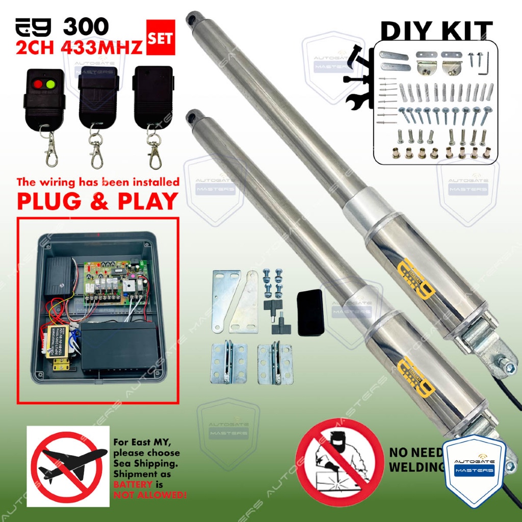 DIY KIT- E9 300 620MM 2CH 433MHZ ( FULL SET ) Swing folding arm ...