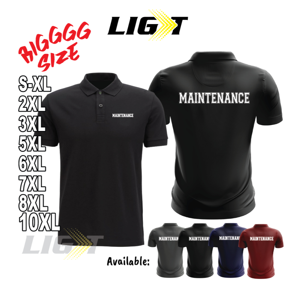 MAINTENANCE Polo Shirt Collar Ready Stock Baju Maintenance | Shopee ...