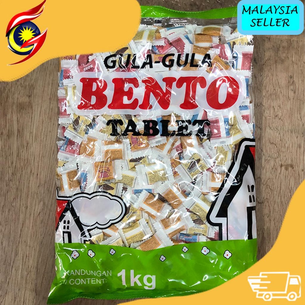 GULA-GULA BENTO TABLET 1KG 500PCS+- CHILDHOOD HALAL | Shopee Malaysia