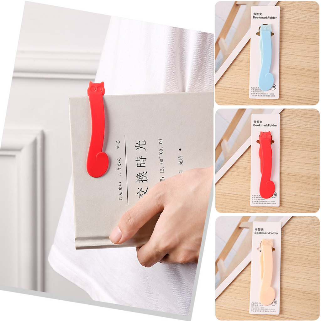 Book Clip Page Holder Portable Silicone Bookmark Clip Binder Divider ...