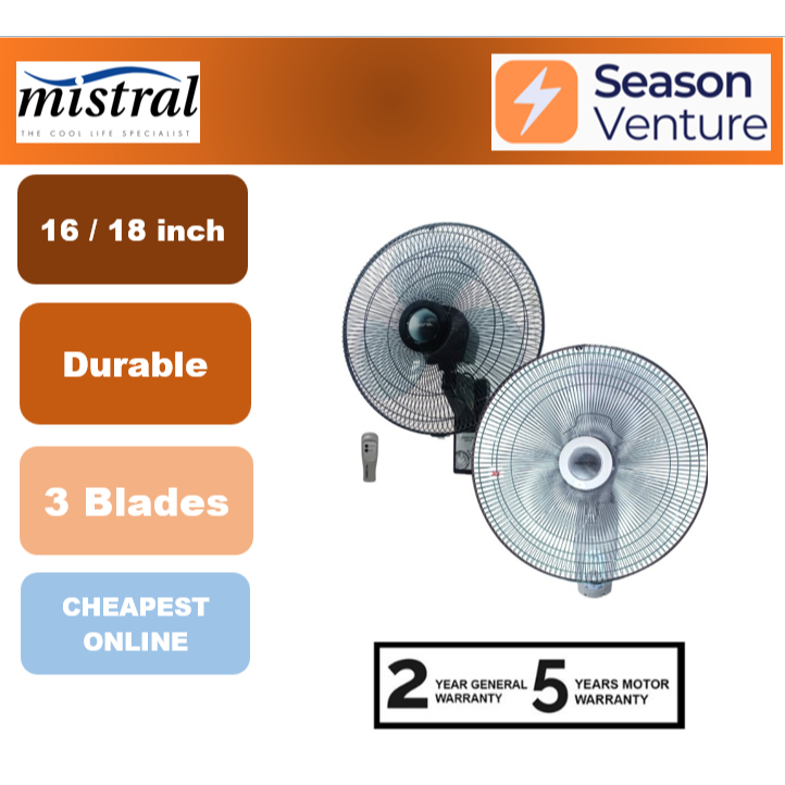 Mistral (16"/18") Wall Fan | MWF16R MWF1882 MWF1890 (Kipas Dinding 风扇 ...