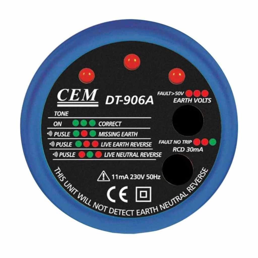 CEM BRAND SOCKET POLARITY TESTER AND EARTH LEAKAGE ELCB TESTER DT-906A ...