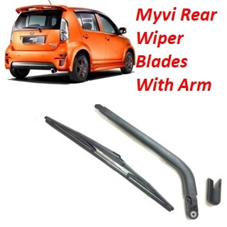 Car Rear Wiper Window Blades Silicone Full Set With Arm Perodua Myvi ...