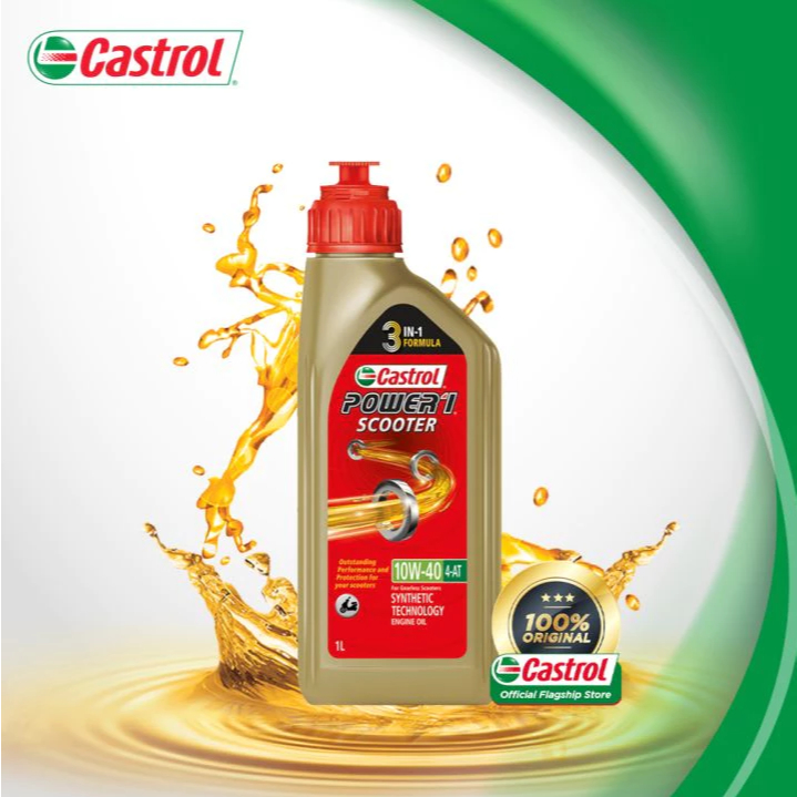 100% ORIGINAL CASTROL 4T SCOOTER-100% ORIGINAL MINYAK HITAM CASTROL 4T ...