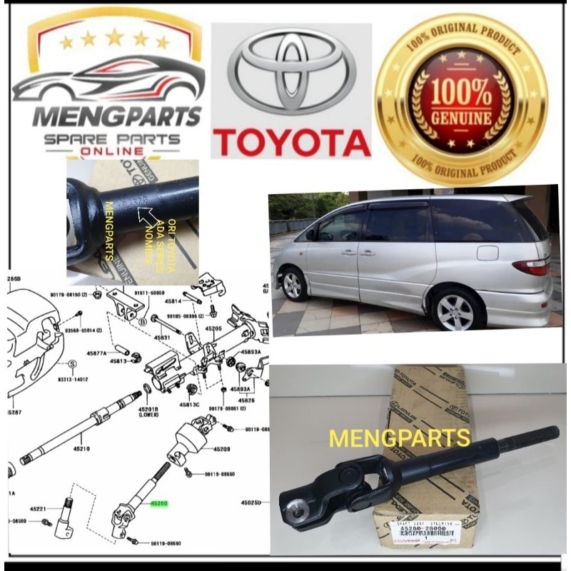 ORIGINAL TOYOTA ESTIMA ACR30 STEERING COUPLING 45260-28060 | Shopee ...