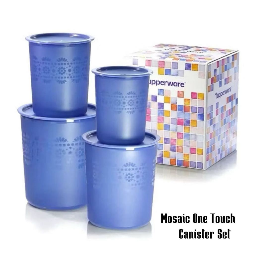 Tupperware Mosaic One Touch Canister Set | Shopee Malaysia