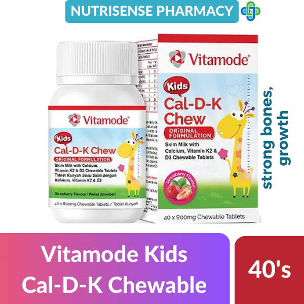 Vitamode Kids Cal-D-K Chew Tablet - 40's [Calcium with Vitamin K2 ...