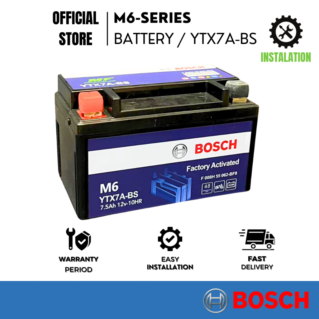 YTX7A SYM VF3i185 VF3I BOSCH BATTERY KARISMA COMEL JET POWER VR125 ICON ...