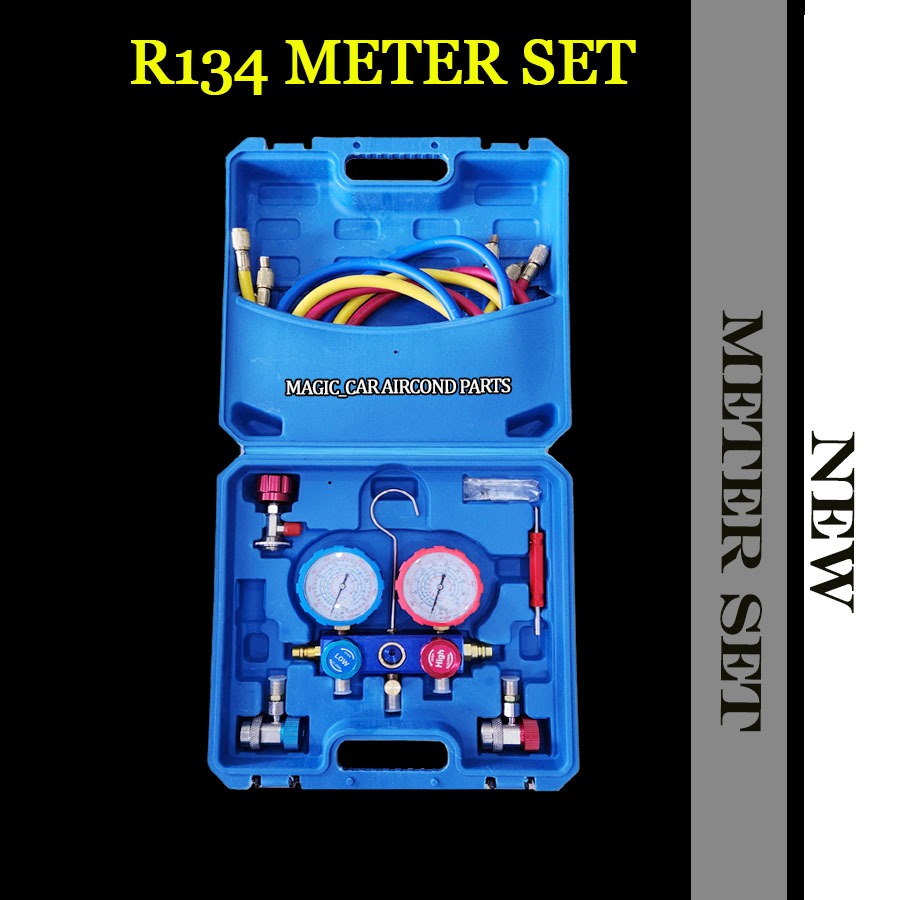R134 METER SET MANIFOLD GAUGE AIR COND METER SET DIAGNOSTIC R134A (CAR ...