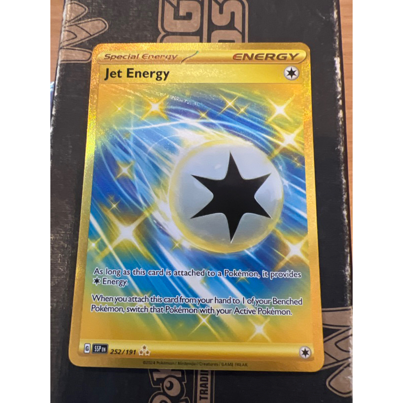 Pokemon tcg Jet Energy - 252/191 - Gold Secret Rare Scarlet & Violet ...