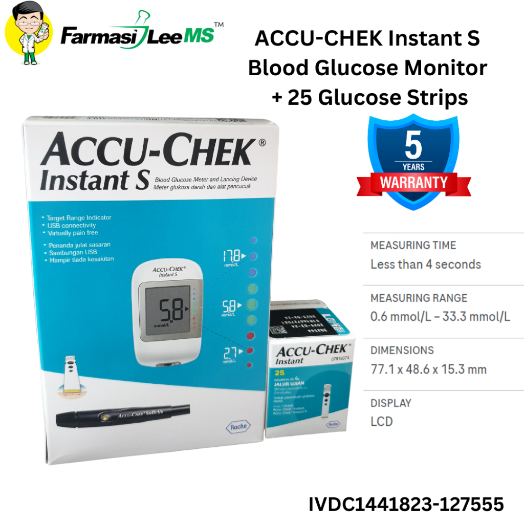 Accu-Chek Instant S Blood Glucose Set+25 STRIP | Shopee Malaysia