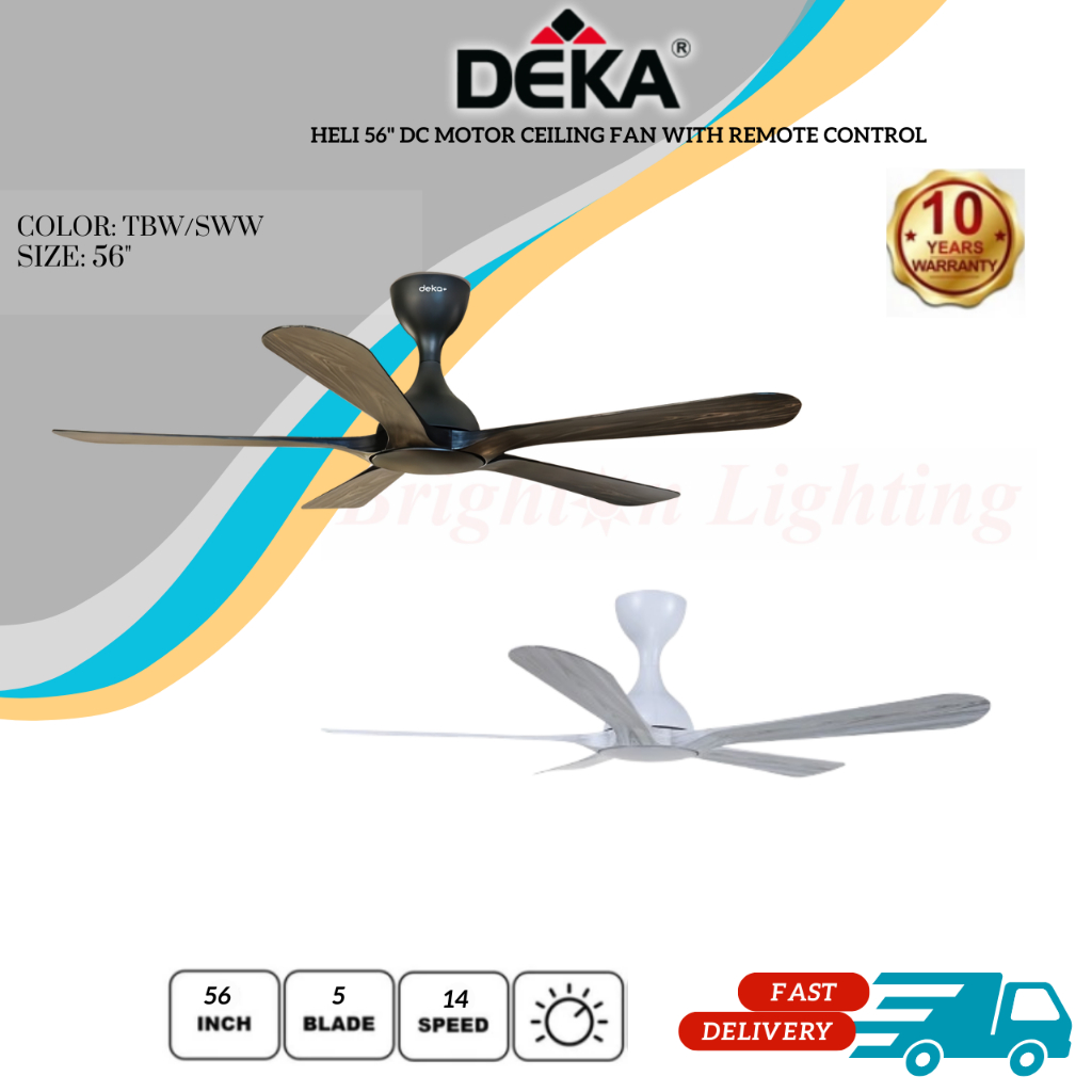 DEKA HELI 56" DC motor ceiling fan with remote control/ KIAPS BL (NEW ...