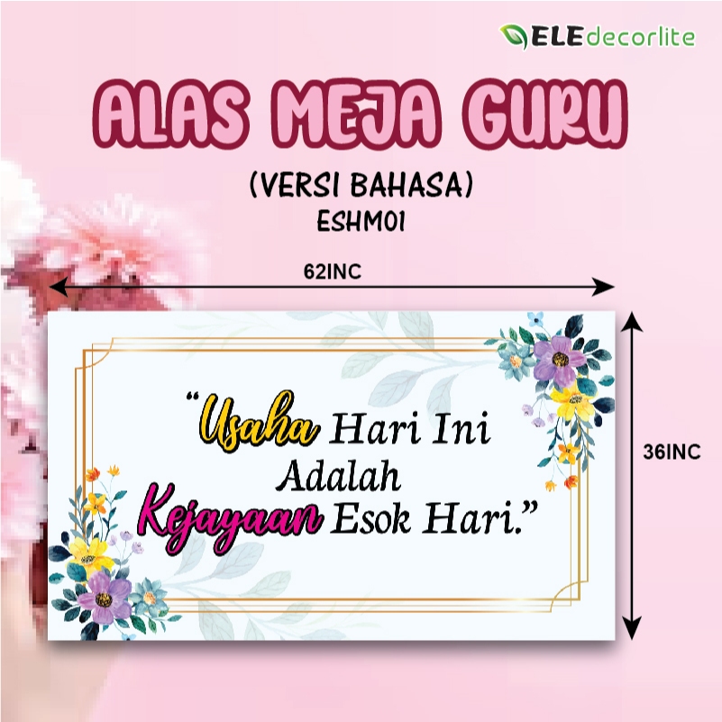 READY STOCK Alas Meja Guru Kalis Air/ Hiasan Kelas/ Lapik Meja/Balut ...