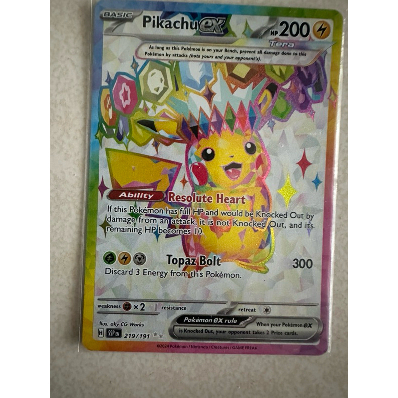 Pikachu ex - 219/191 - Full Art Secret Rare | Shopee Malaysia