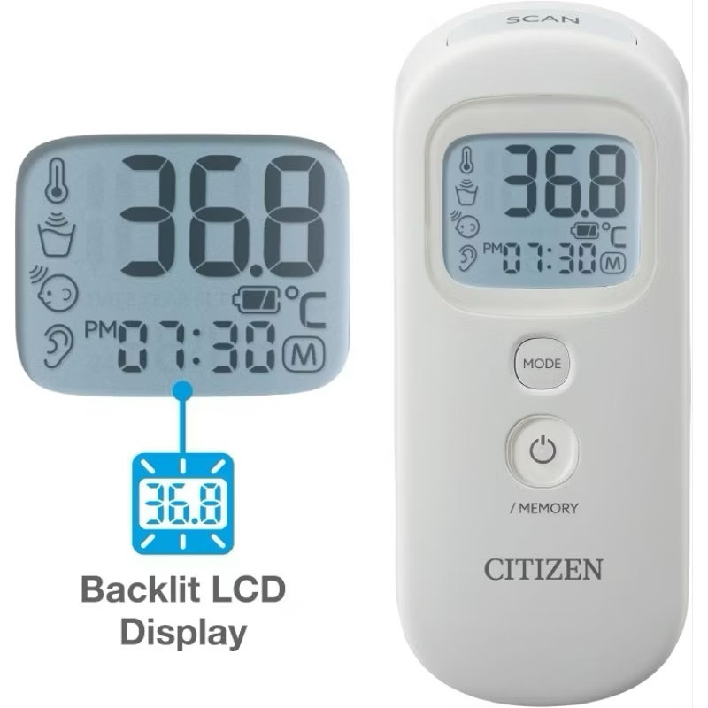 CITIZEN Digital ForeHead and Ear Thermometer CTD711 | Shopee Malaysia