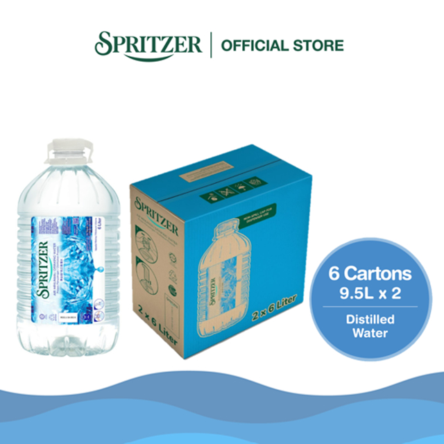 Spritzer Distilled Water - 6 Cartons Bundle (9.5L X 2) | Shopee Malaysia