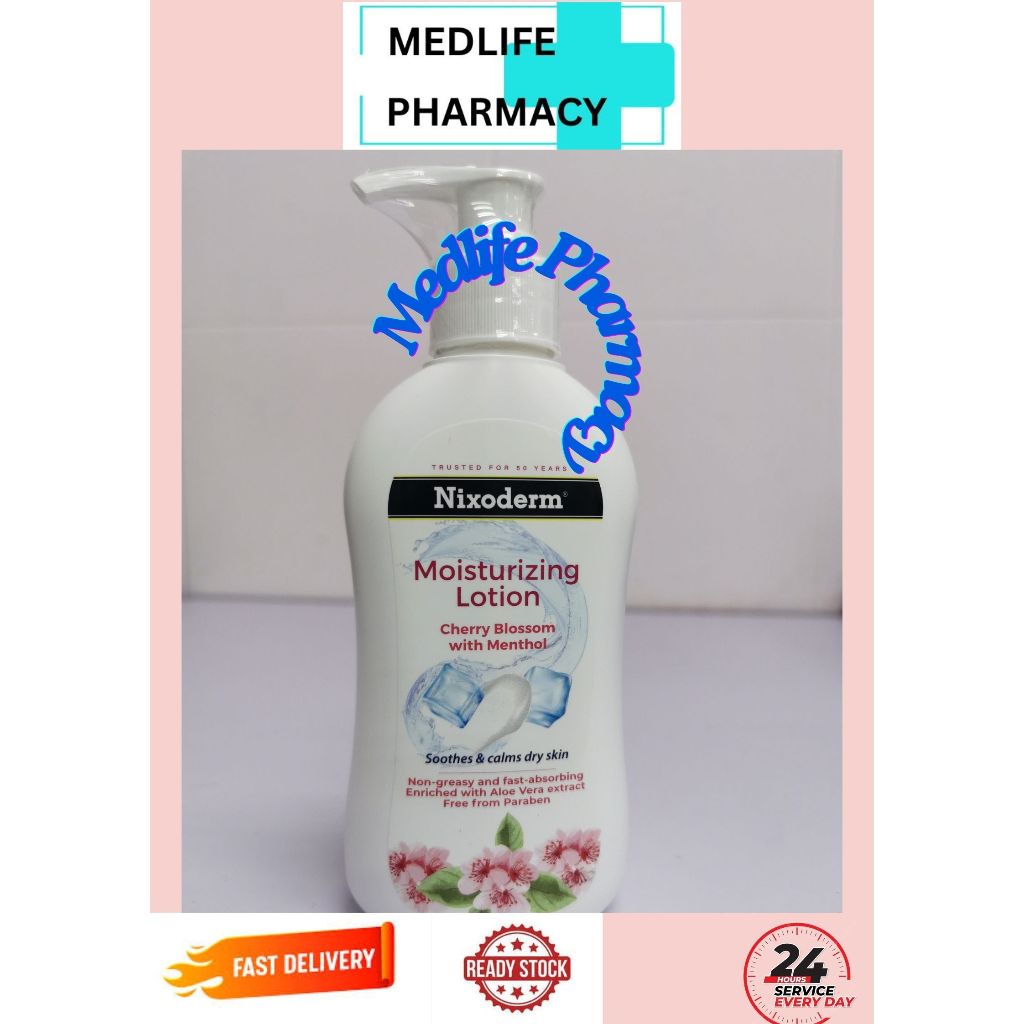 Nixoderm Moisturizing Lotion Cherry Blossom with Menthol | Shopee Malaysia