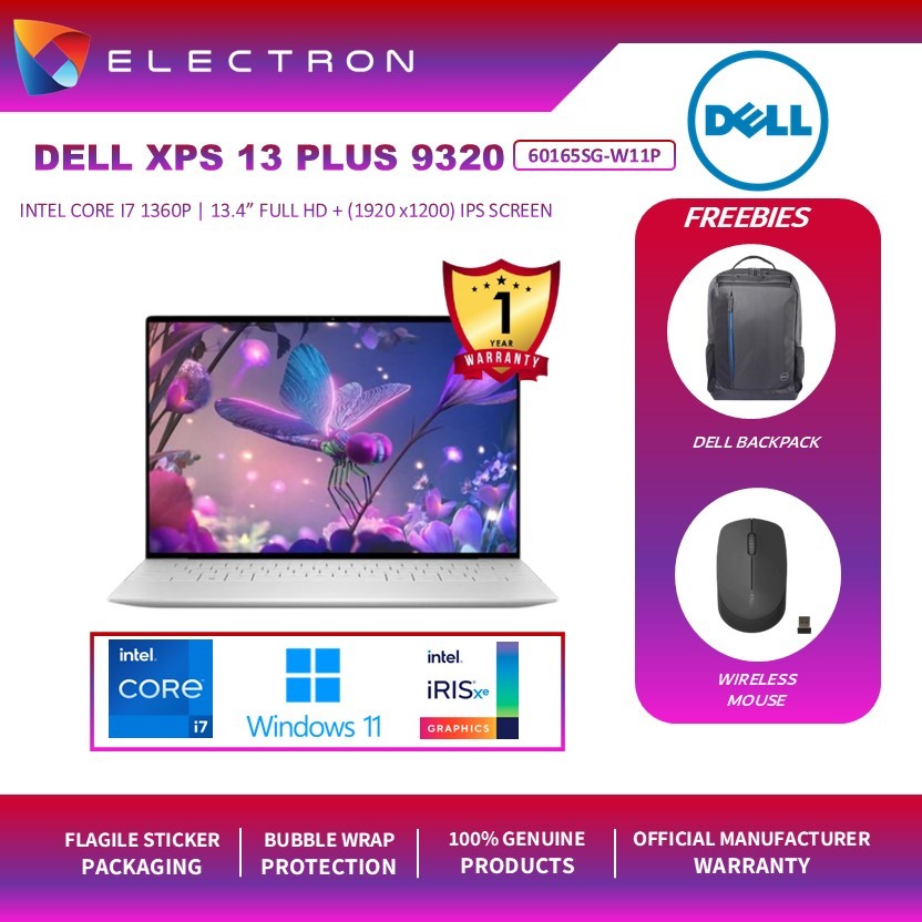 Dell XPS 13 Plus 9320 60165SG-W11 13.4'' FHD+ Laptop Platinum (i7-1360P,16GB,512GB SSD, Intel ...