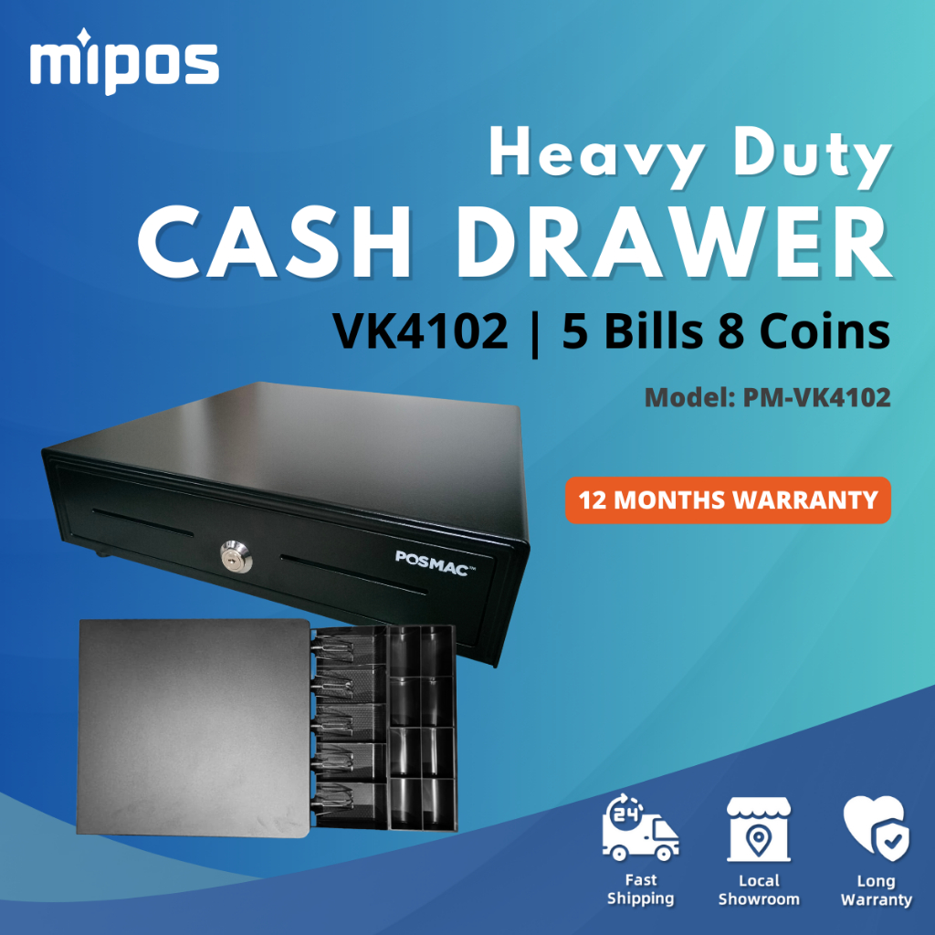 Cash Drawer POSMAC Heavy Duty / 5 Bills 8 Coins Cashier Drawer / POS ...