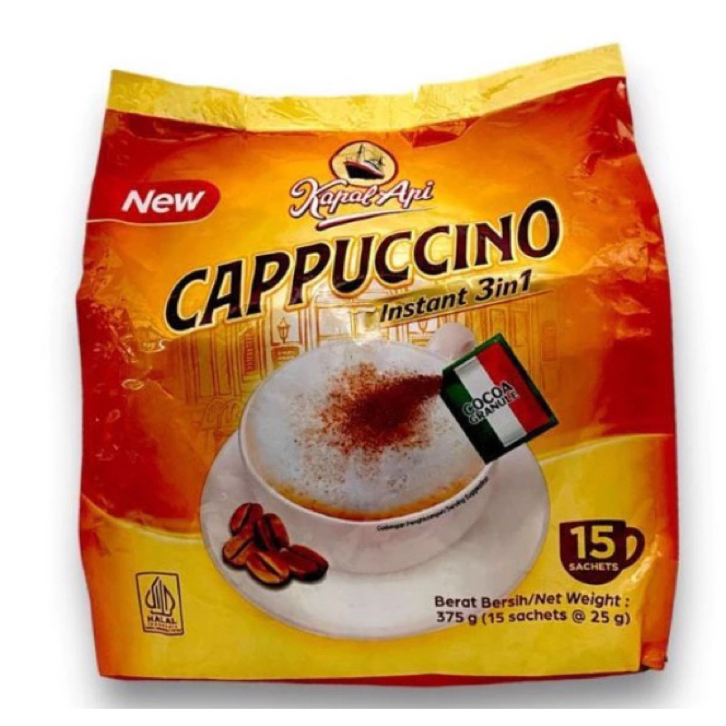 Kapal Api Cappuccino Instant 3in1 Coffee | Shopee Malaysia
