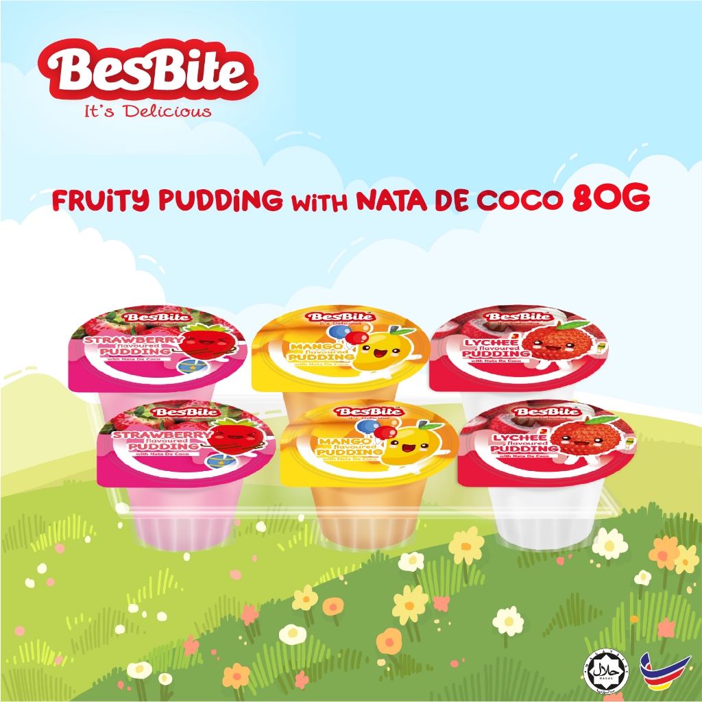 [80gx6 / 100gx6] BesBite Fruity Pudding with Nata De Coco | Food ...