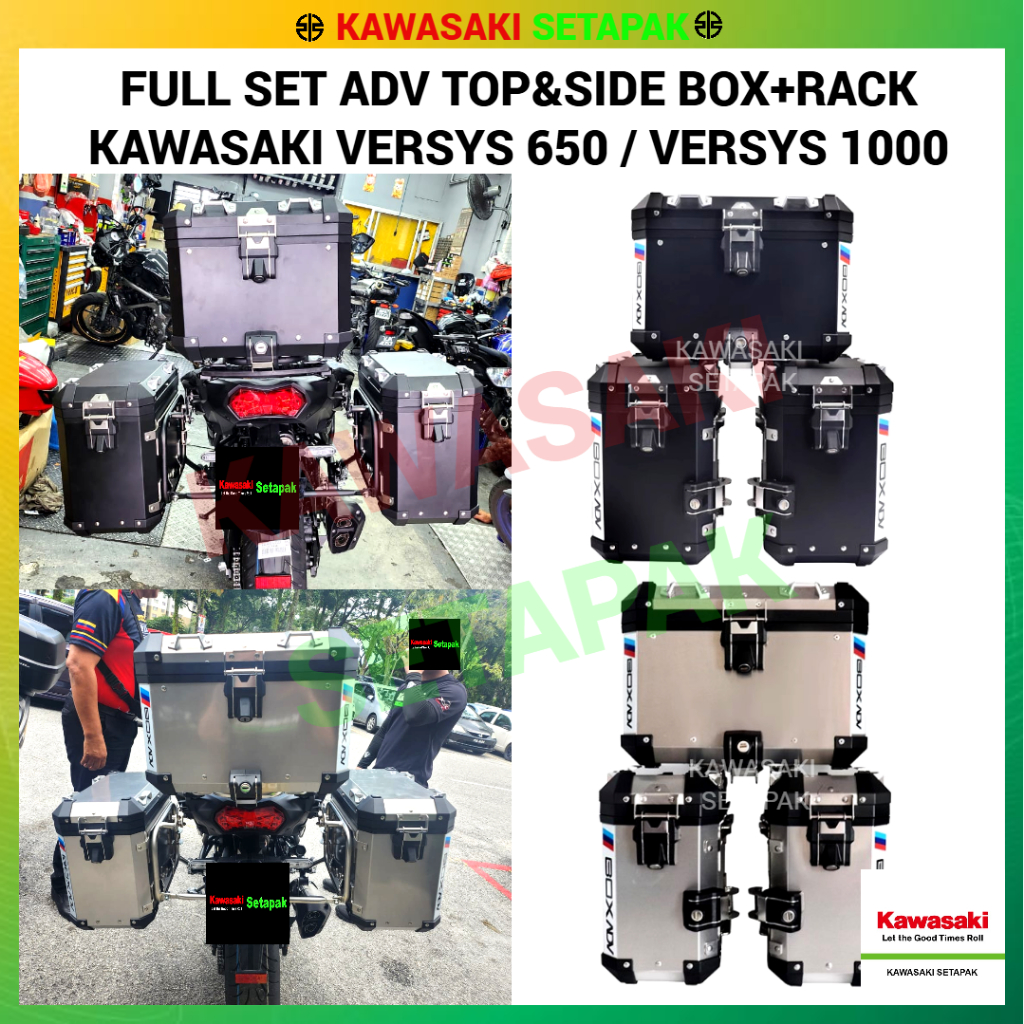 FULL SET ADV (TOP&SIDE BOX+RACK) KAWASAKI VERSYS 650 / VERSYS 1000 ...