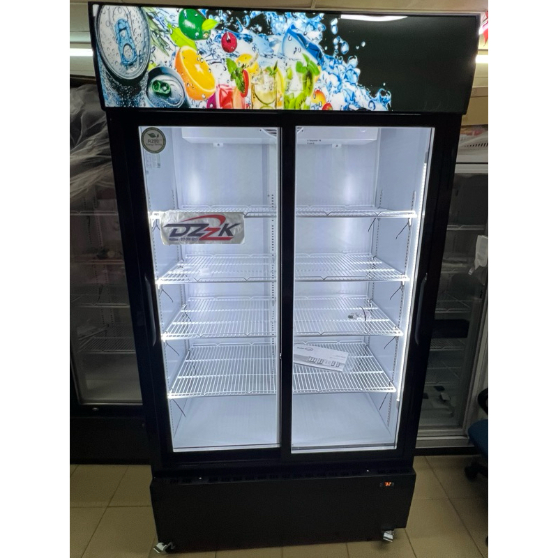 NEW - 2 Doors Sliding Glass Showcase Chiller SOLID COOL SC-2SDBB 1000L ...