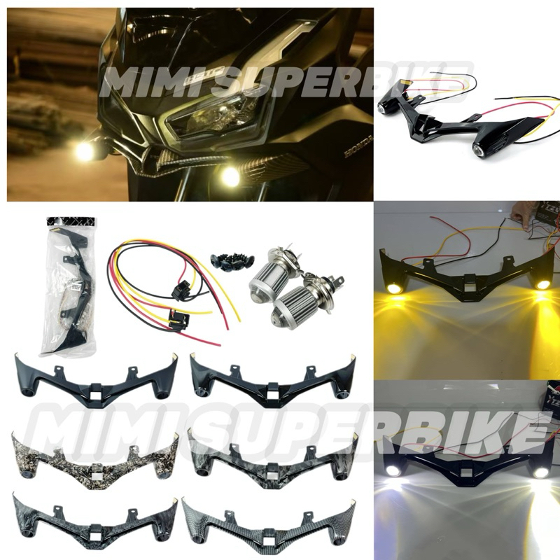 HONDA ADV160 ADV150 ADV WINGLET + SPORTLIGHT LED YELLOW WHITE SPOTLIGHT ...