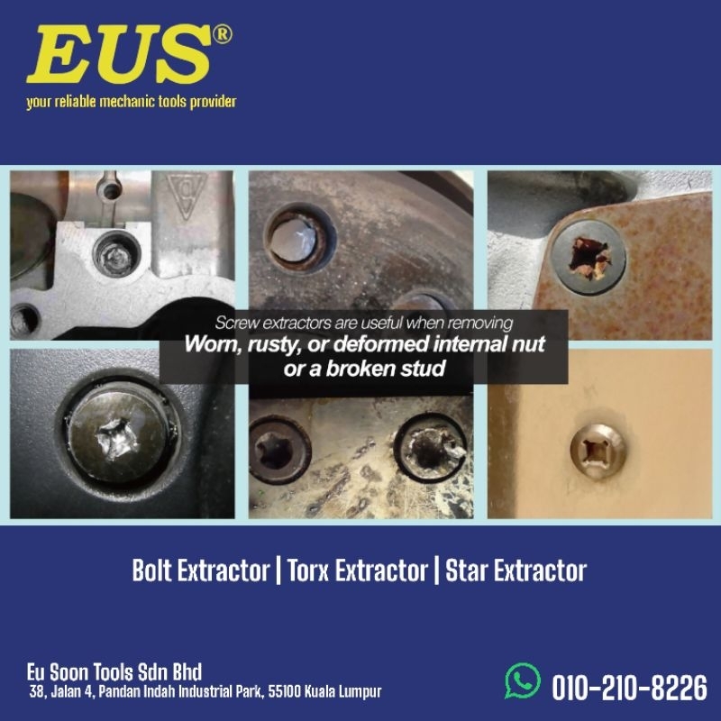 EUS Bolt Extractor | Torx Extractor | Star Extractor | Shopee Malaysia