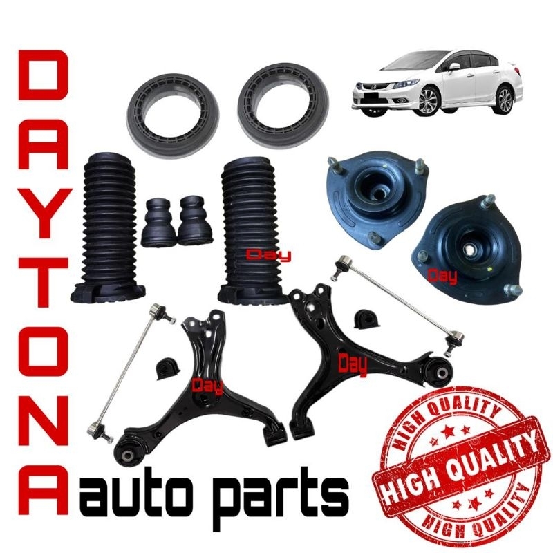 COMBO SET 14 ITEM FRONT SUSPENSION PARTS HONDA CIVIC FB TRO | Shopee ...