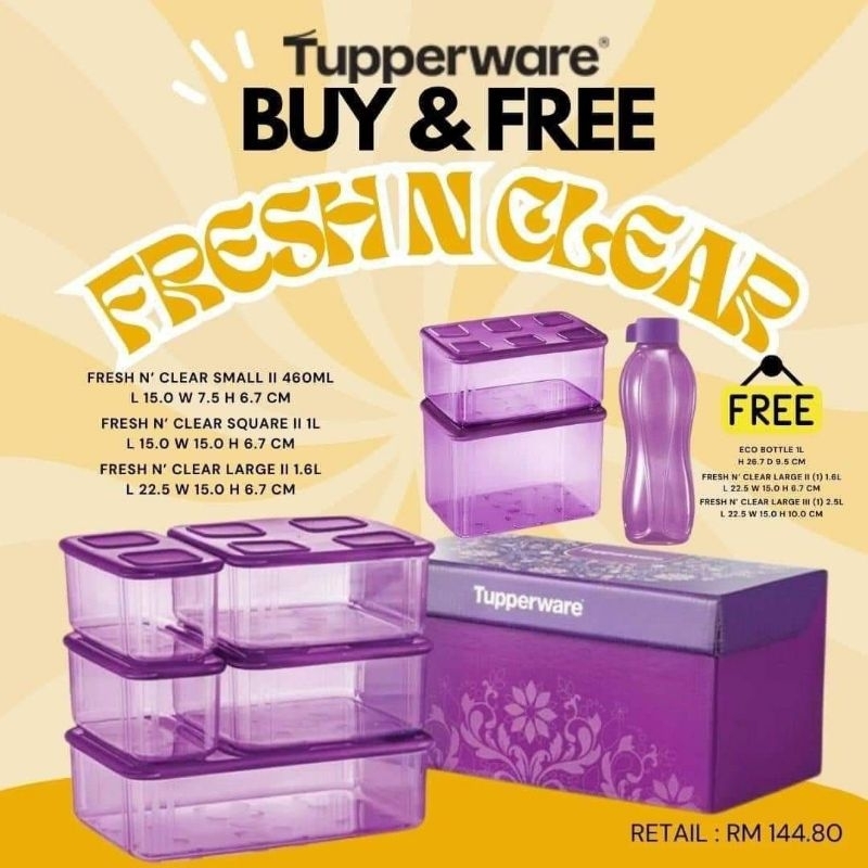 Tupperware fresh n'Clear set | Shopee Malaysia