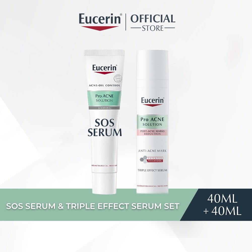 Eucerin ProAcne Serum Set (Eucerin ProAcne Solution SOS Serum 40ml ...