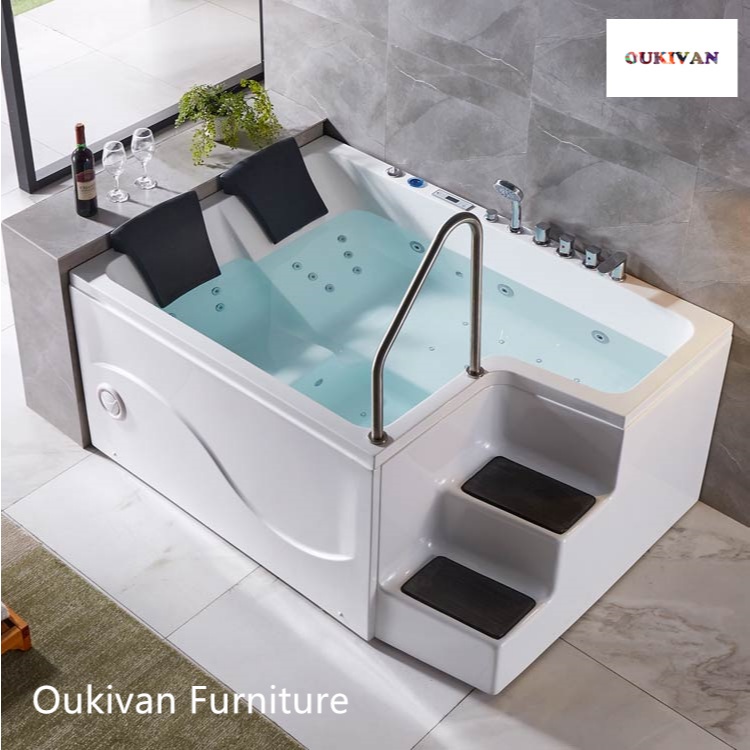 Double Massage Jacuzzi Bathtub Tab Mandi SPA Massage With Ladder HIGH ...