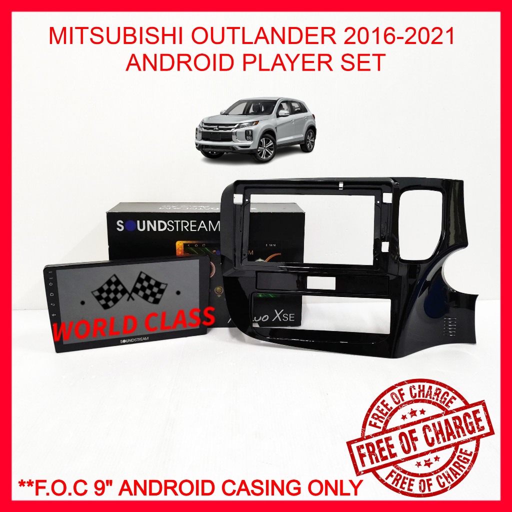 MITSUBISHI OUTLANDER 2016-2021 SOUNDSTREAM 9" ANDROID IPS PLAYER FULL ...