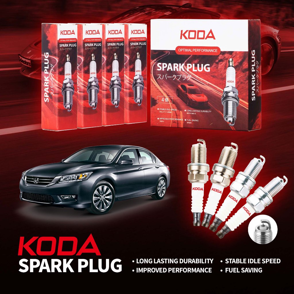 KODA Iridium Spark Plug Honda Accord T2A 9th Gen 2.4 K24 i-VTEC 2013-2019 SILZKR7C11S KD-02014 ...