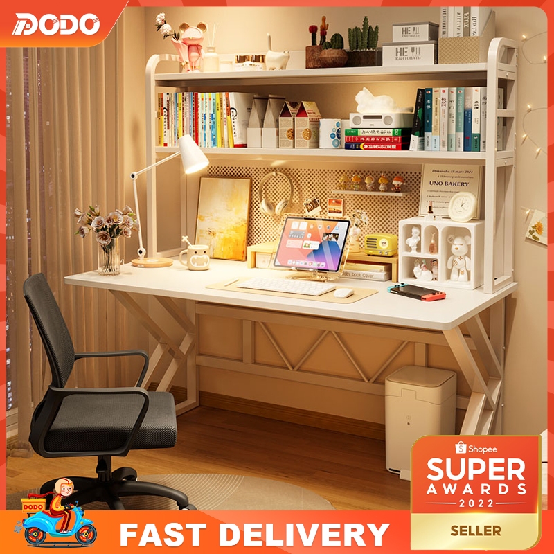 DO 120cm Computer Table with Book Shelf Study Desk Writing Desk Meja ...