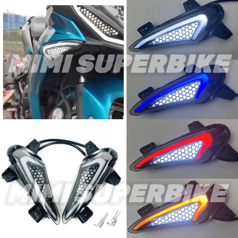 (PLUG & PLAY) YAMAHA Y15ZR V1 V2 Y15 FRONT SIGNAL LIGHT MATA GABAN LED ...