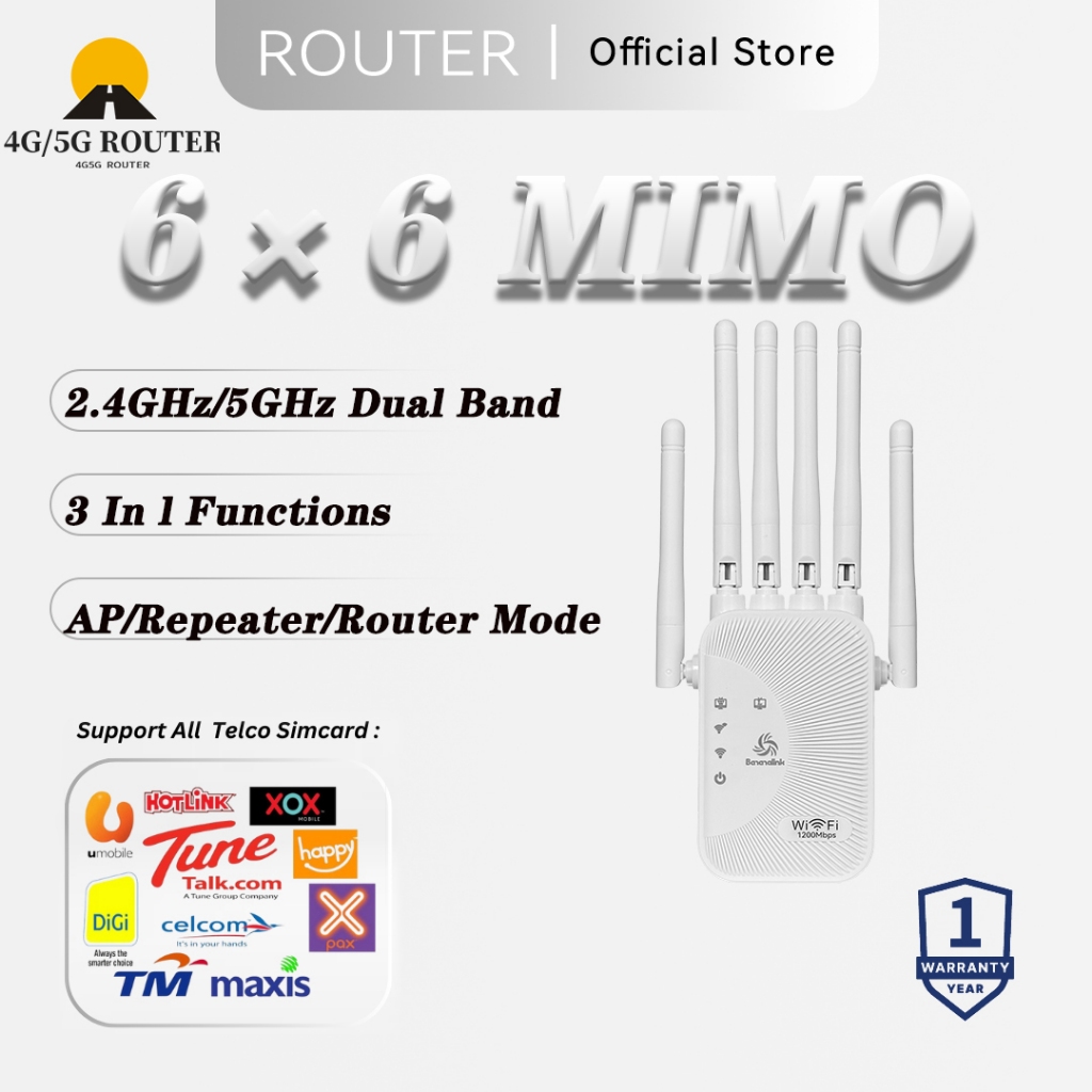 Wireless 1200Mbps WiFi Repeater 5G 2.4G Dual-band WIFI Extender 802 ...