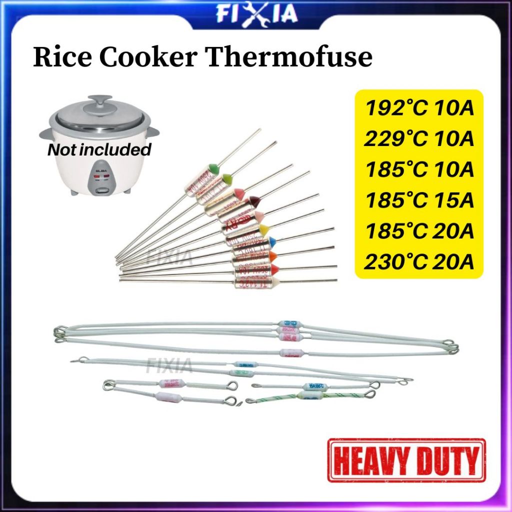Heavy Duty 185C 192C 229C 230C(10A/15A/20A)Rice Cooker Thermofuse ...