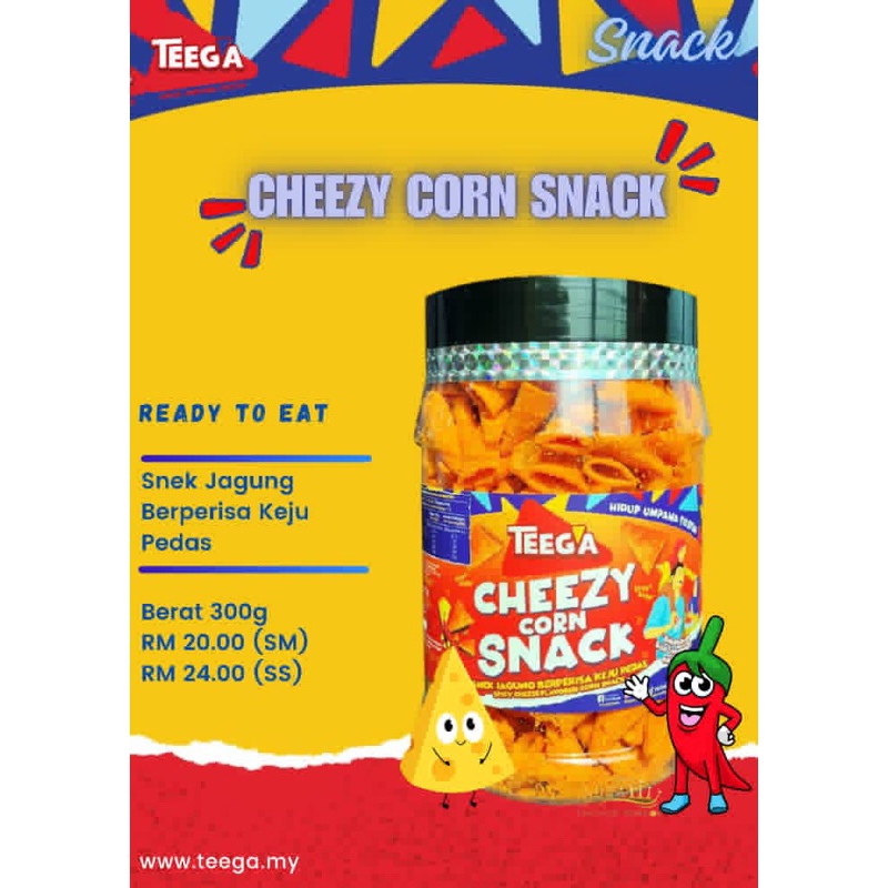 Teega Cheezy Corn Snack (300g) | Shopee Malaysia
