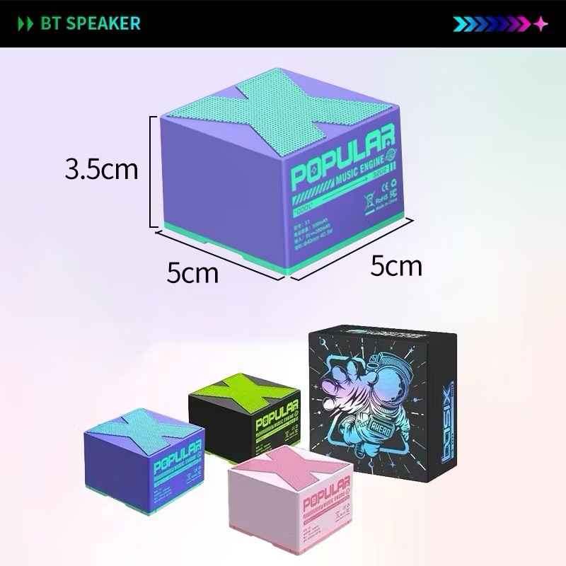 X1 Speaker Portable Bluetooth 5.0 Stereo Surround Mini Desktop Speaker Outdoor Subwoofer ...