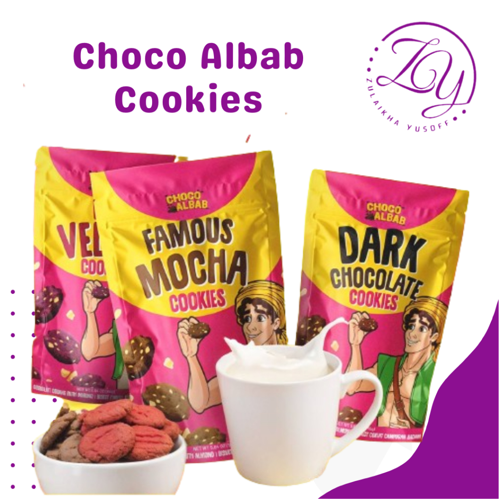 Choco Albab Cookies (red velvet / dark chocolate / famous mocha ...