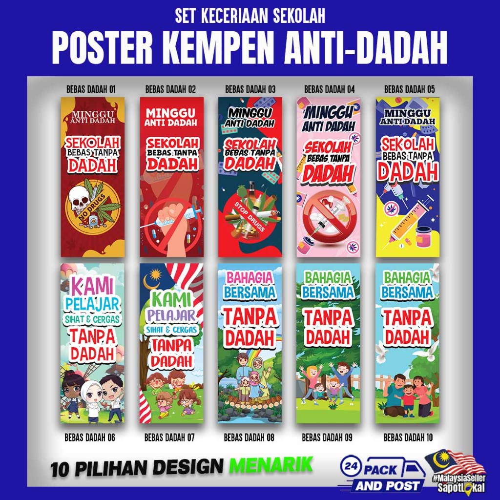 SET HIASAN ANTI DADAH - Minggu Anti Dadah / PPDa / Bebas Dadah ...