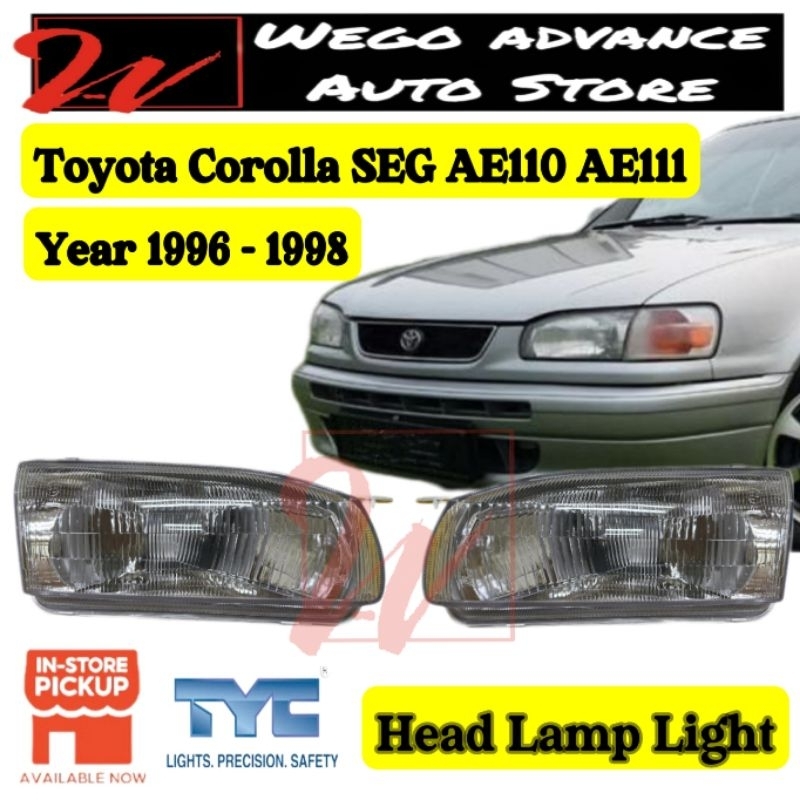 Toyota Corolla AE110 AE111 EE110 EE111 SEG Head Lamp 1996 - 1998 New 1 ...
