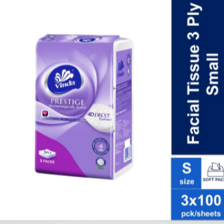 Vinda Prestige 4D Deco Embossed Facial Tissue (3 x 100s) | Shopee Malaysia
